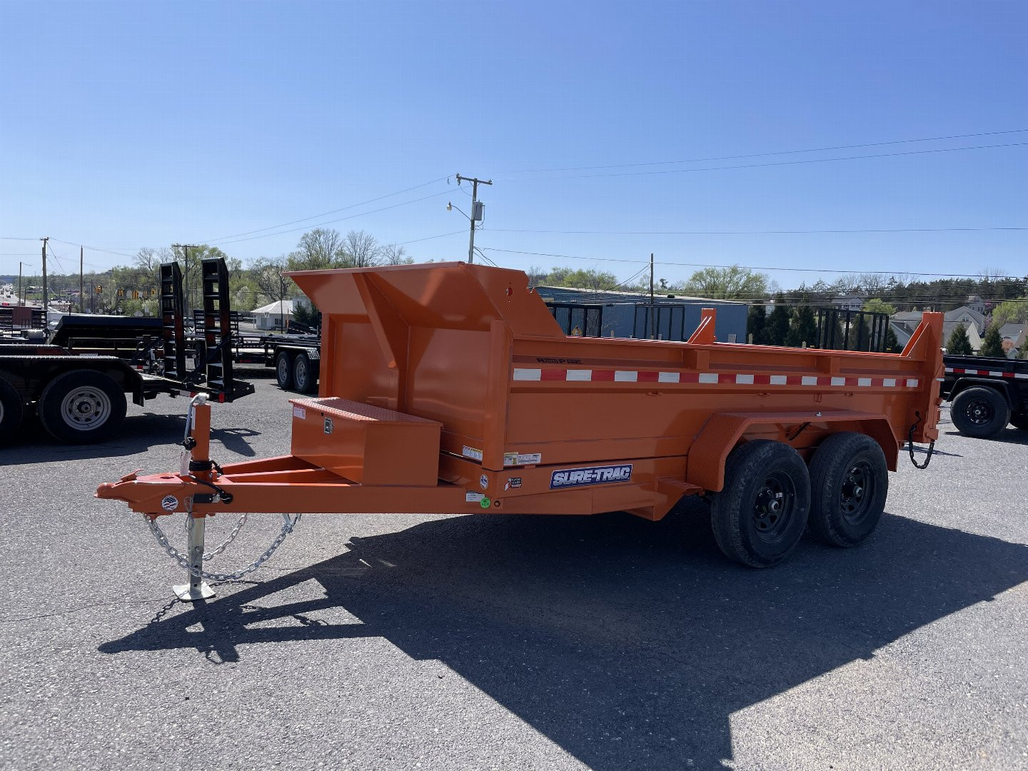 New 2025 Sure-Trac 6X12 Orange Dump Trailer