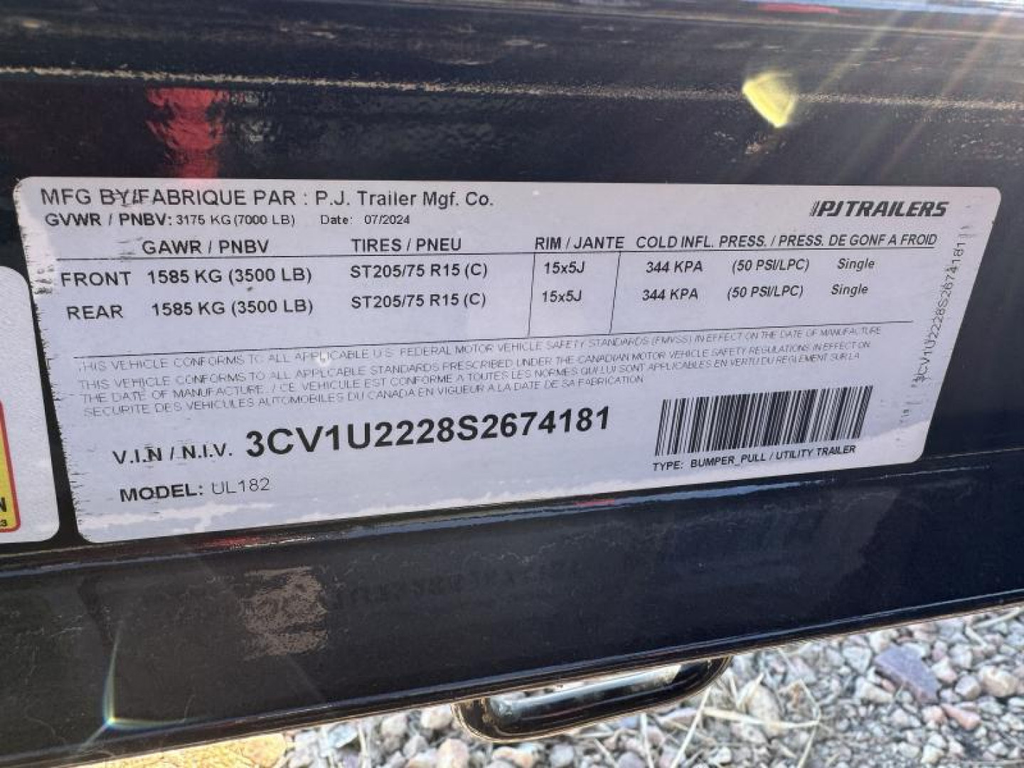 New 2025 PJ Trailers UL (18') Utility Trailer