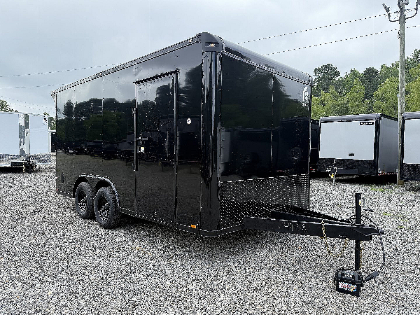 New 2025 Spartan 8.5x16 Enclosed Trailer, Black PolyCor With Black Trim ...