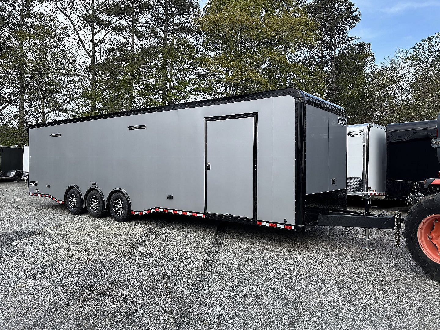 New 2025 Haulmark 34 EDGE Race Trailer, Pro Stock PKG, Silver PolyCor ...