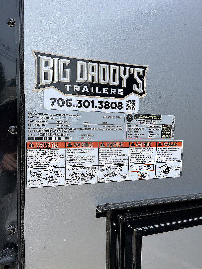 New 2026 Spartan 8.5x24 Enclosed Race Trailer, Silver PolyCor, RACE PKG ...