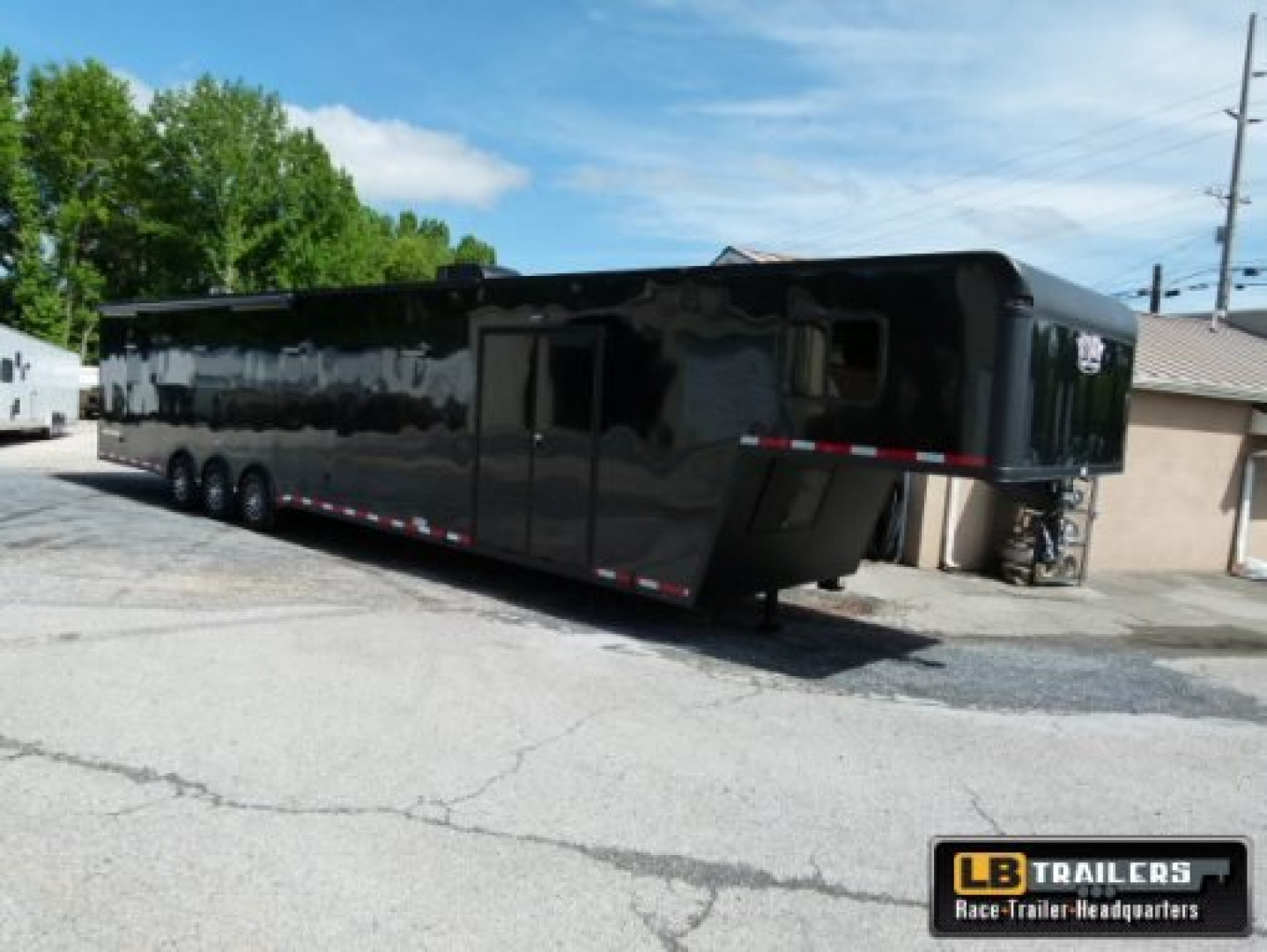 New 2025 Vintage Trailers 8.5x48 Race Trailer with Restroom Package for ...