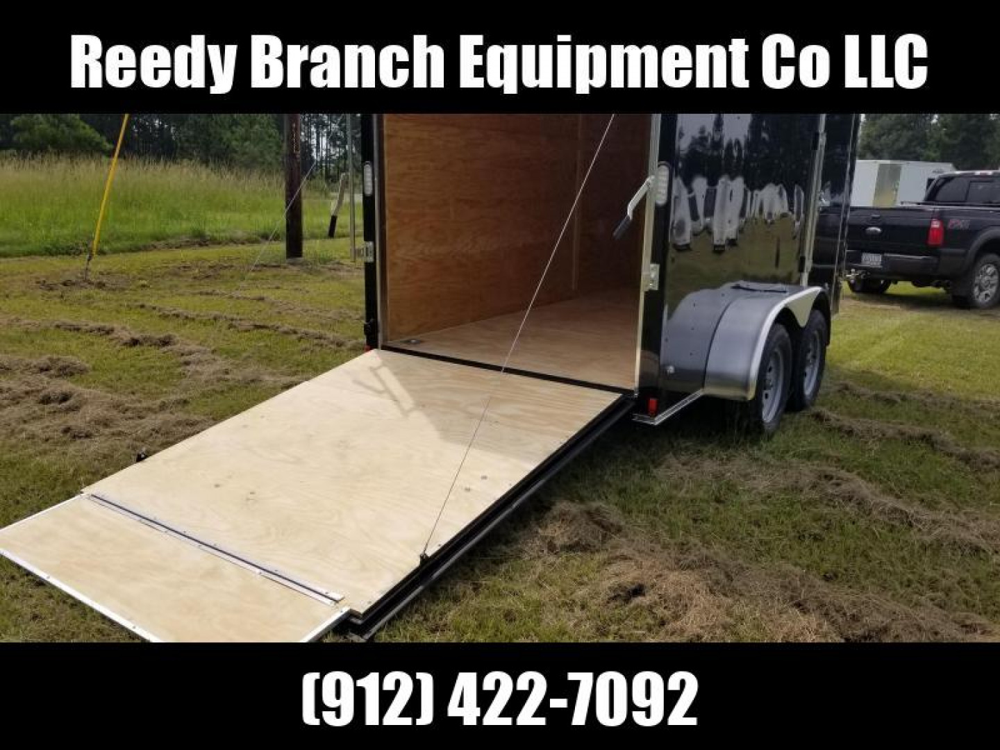 New New 6x12TA Black Enclosed Trailer Rock Solid Cargo