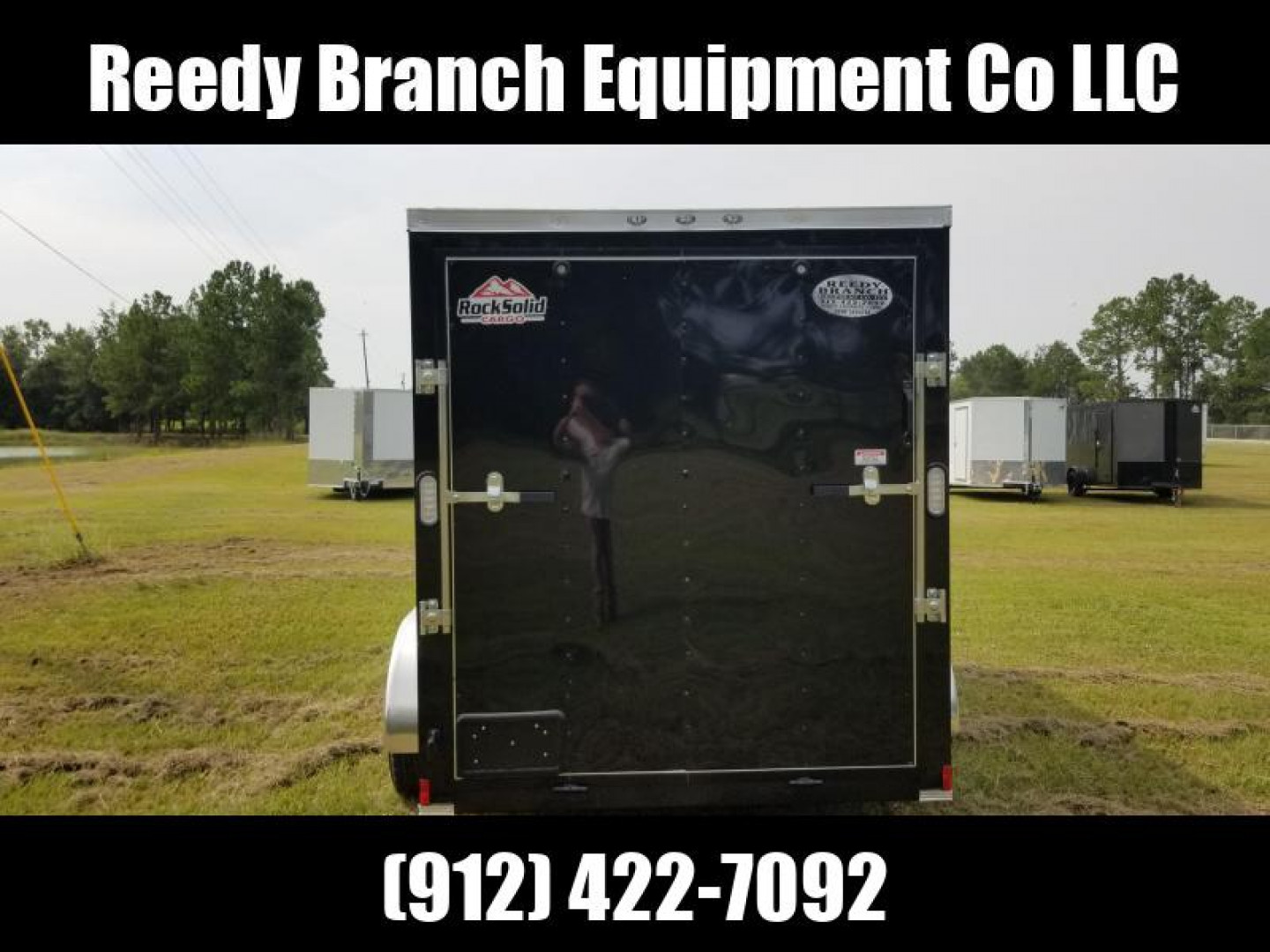 New New 6x12TA Black Enclosed Trailer Rock Solid Cargo