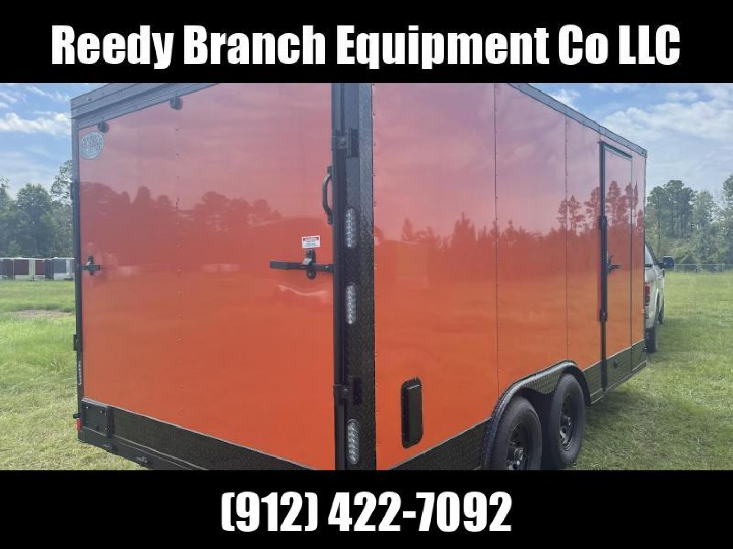 New 8.5x16 Orange Polycore Blackout Rock Solid Cargo Enclosed Trailer ...