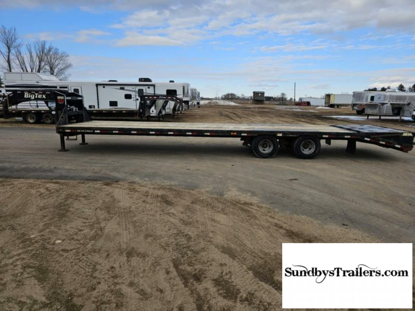 Used 2017 Big Tex 30+5' Flatbed Trailer