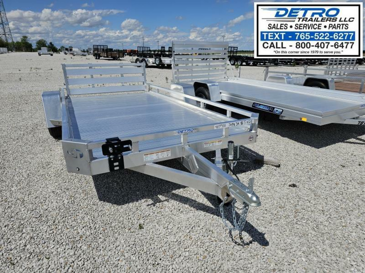 New 2024 Sure-Trac 7' x 14' 3K Aluminum Low Side Utility Trailer