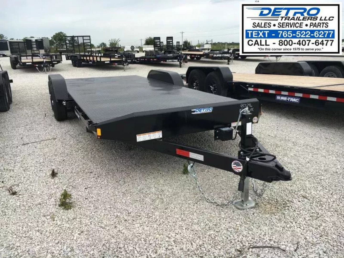 New 2025 Sure-Trac 7' x 22' (18+4) 10K Steel Deck Car Hauler Trailer