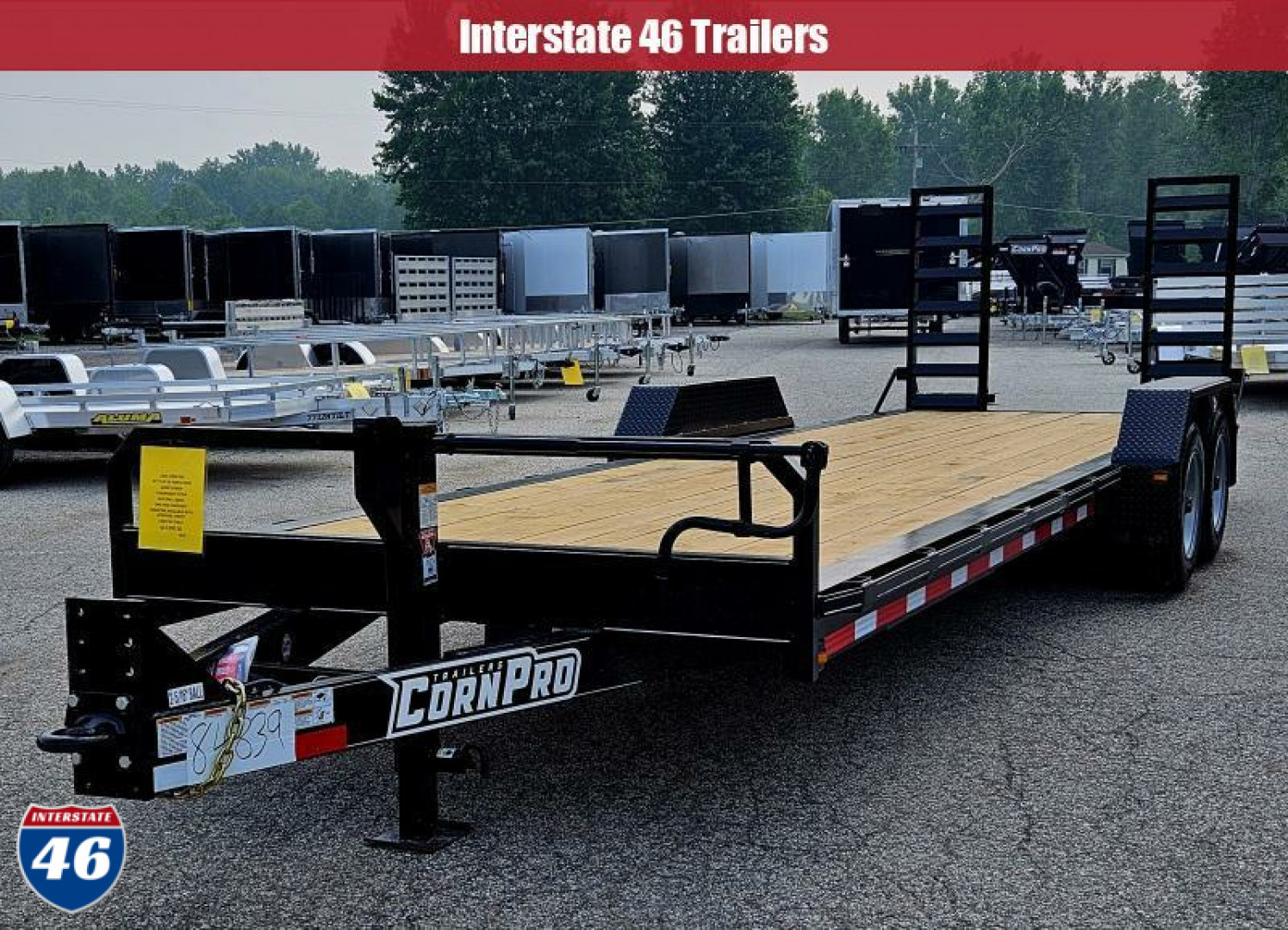 New 81" X 24' CORN PRO UTILITY 8# AXLES PINTLE RING