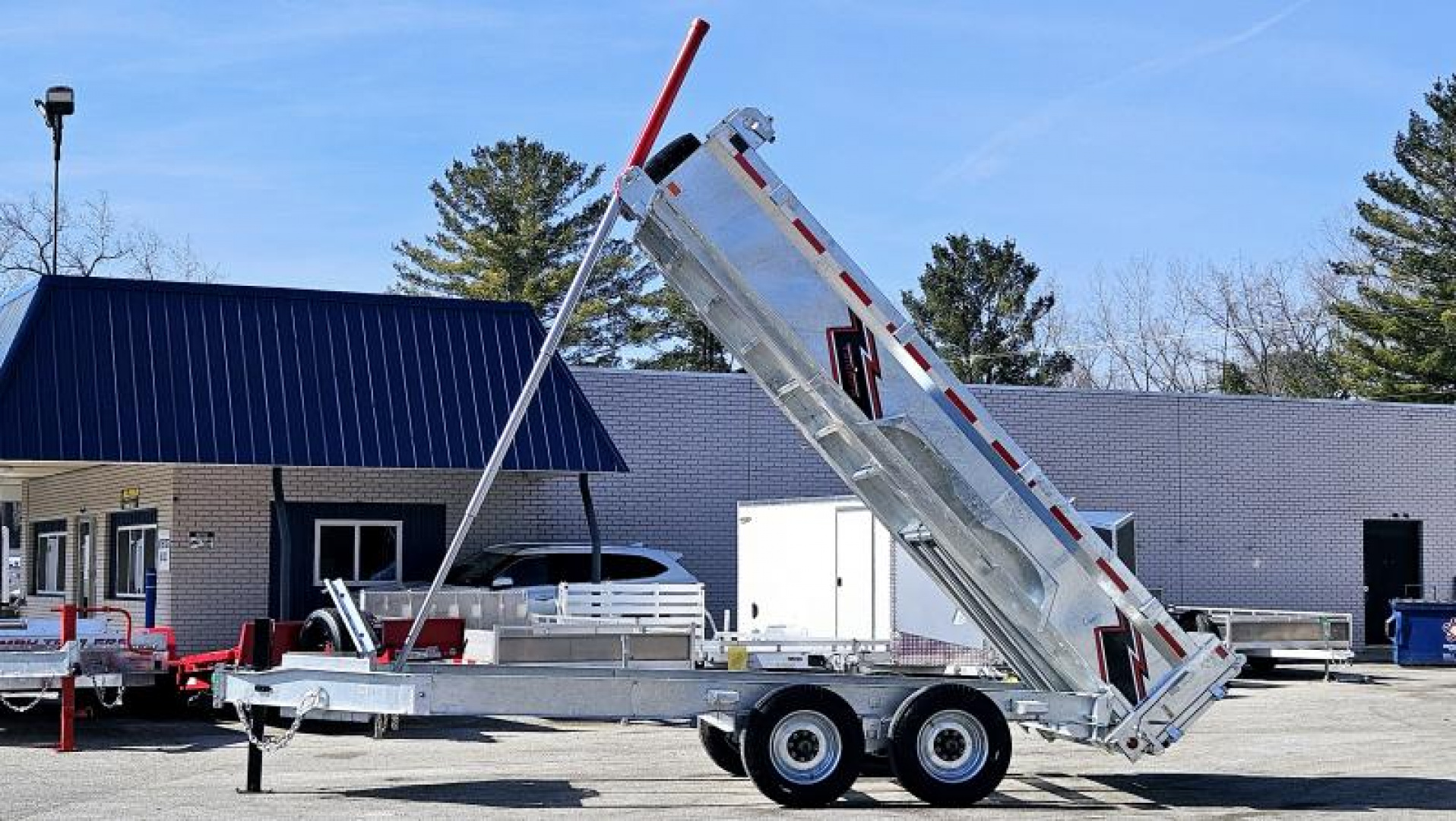New 82" X 16' GALVANIZED 10K AXLES DUMP POWER JACK TRAILER TRIUMPH 2025
