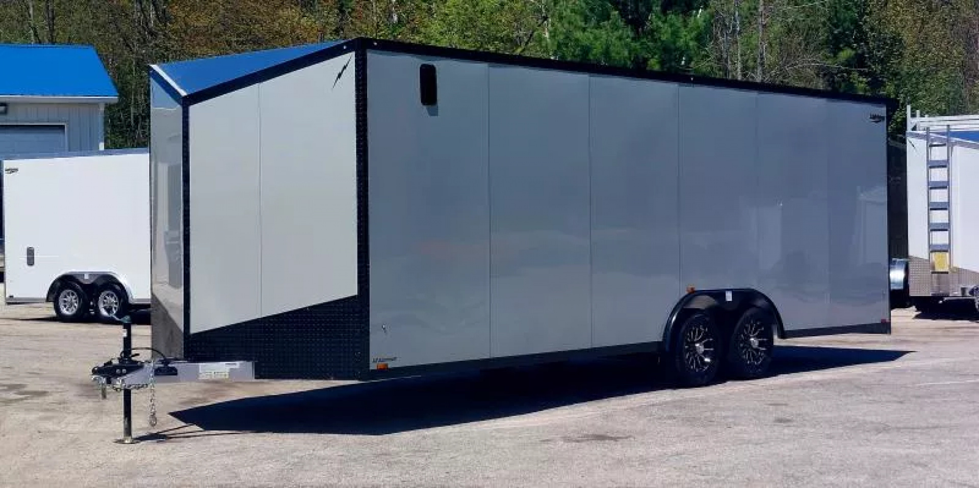 New 8 X 24 CAR HAULER ENCLOSED 24' BOX + 2 ' V-NOSE ALL ALUMINUM BY ...