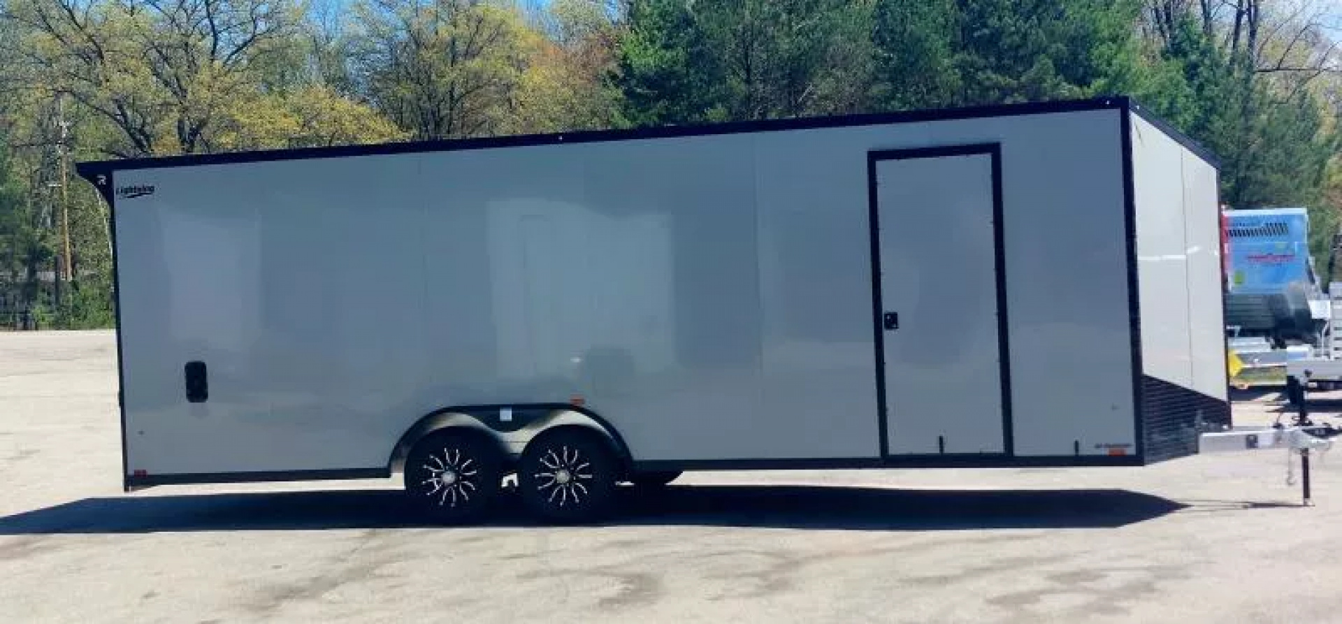New 8 X 24 CAR HAULER ENCLOSED 24' BOX + 2 ' V-NOSE ALL ALUMINUM BY ...