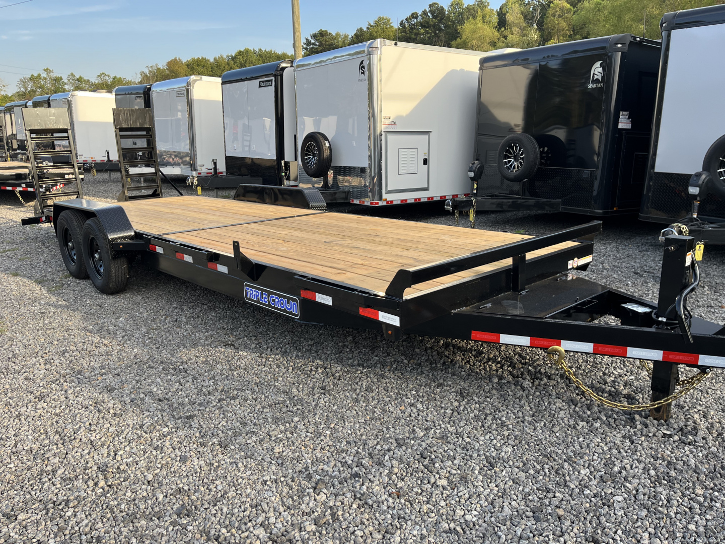 New 2026 Triple Crown 7x24 Heavy Duty Equipment Trailer, 5' Ramps, 14K ...