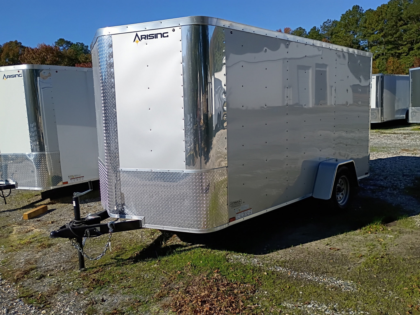 New 23056 2025 Arising 7X12 SA V-NOSE RAMP BRAKES 3K Cargo / Enclosed ...