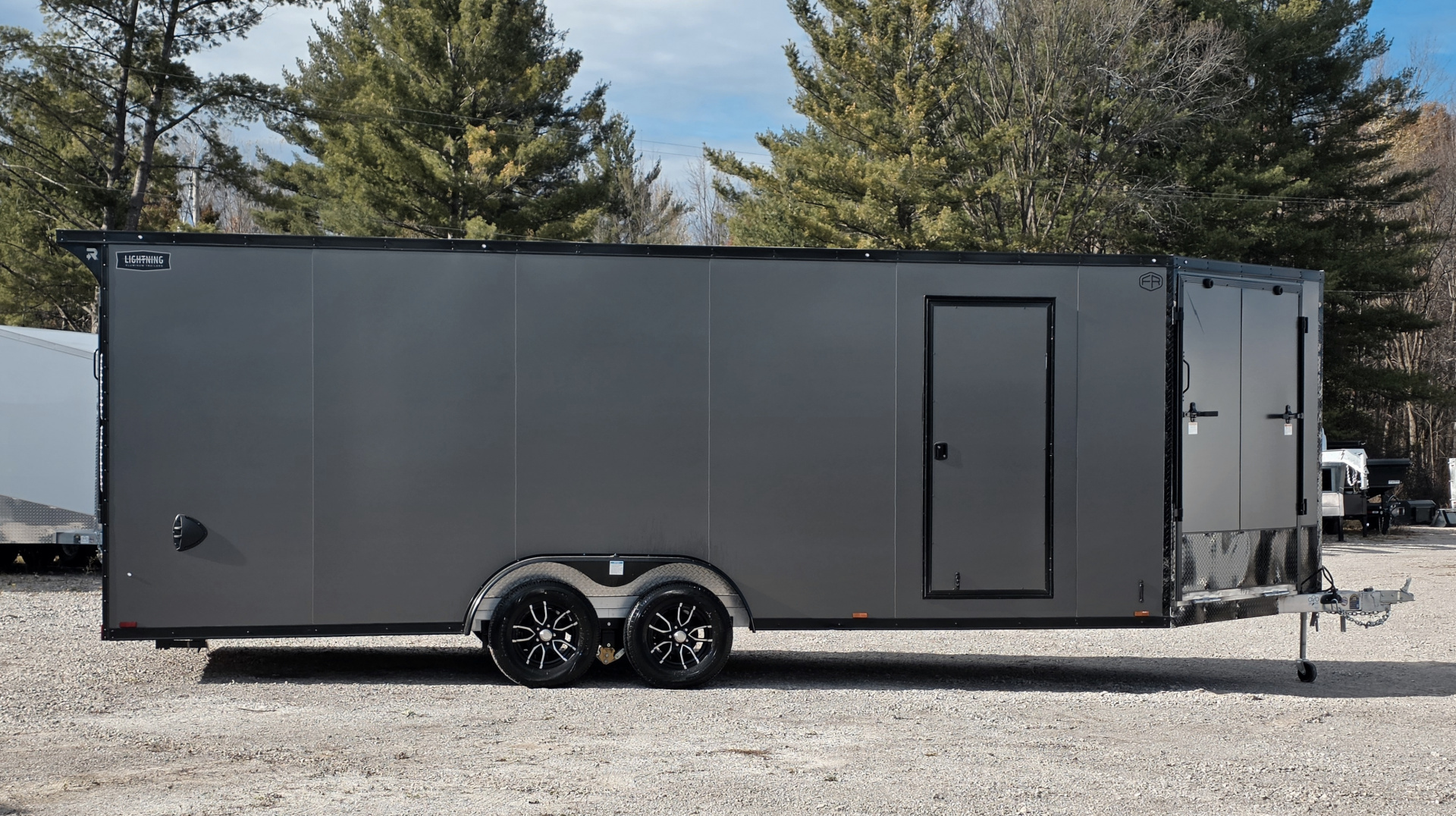New 7.5 X 27 SNOWMOBILE ENCLOSED 22' BOX + 5 ' V-NOSE ALL ALUMINUM 2026 ...