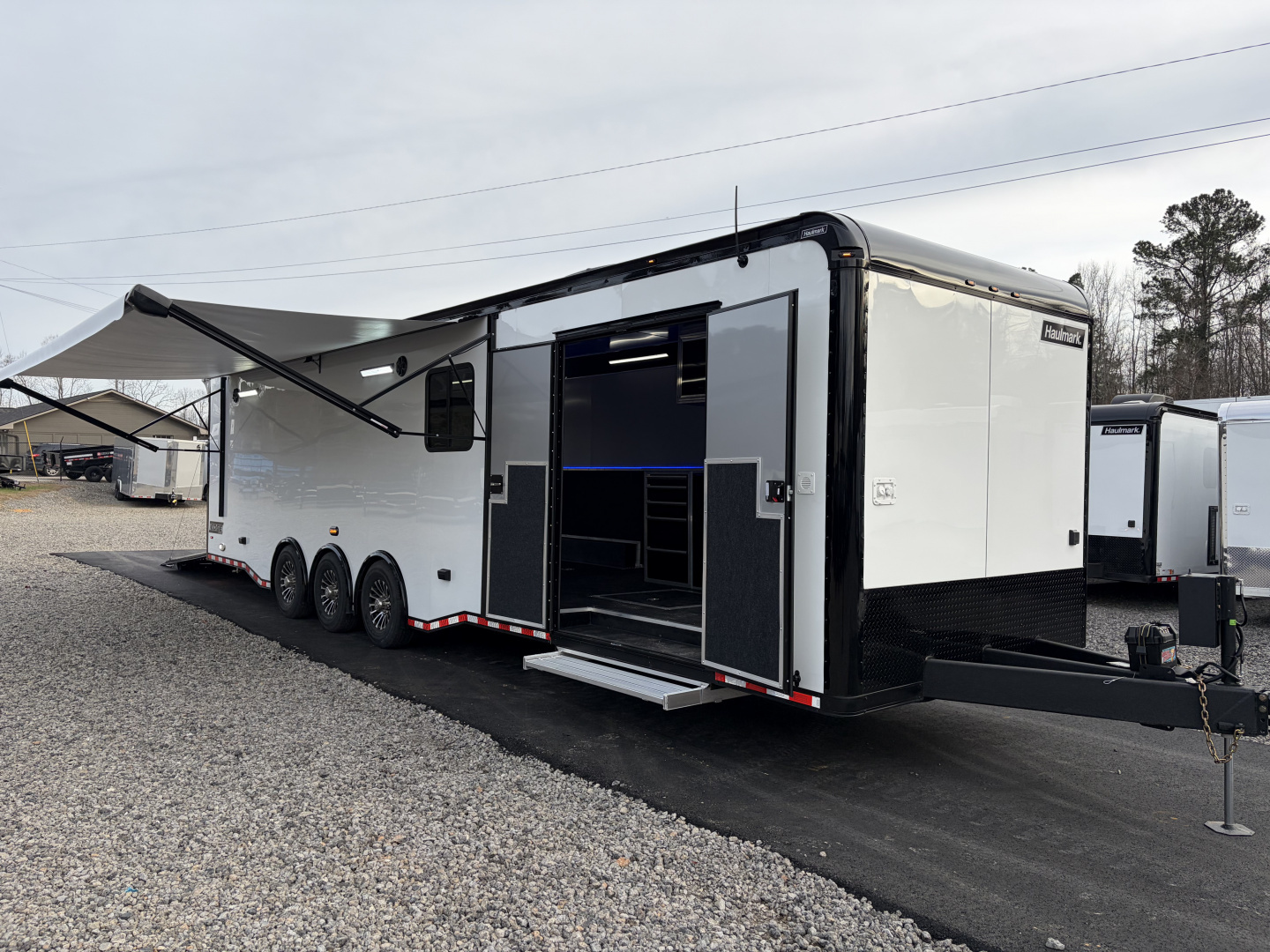 New 2026 Haulmark 34 Bathroom Race Trailer, Air Prep PKG, Awning ...