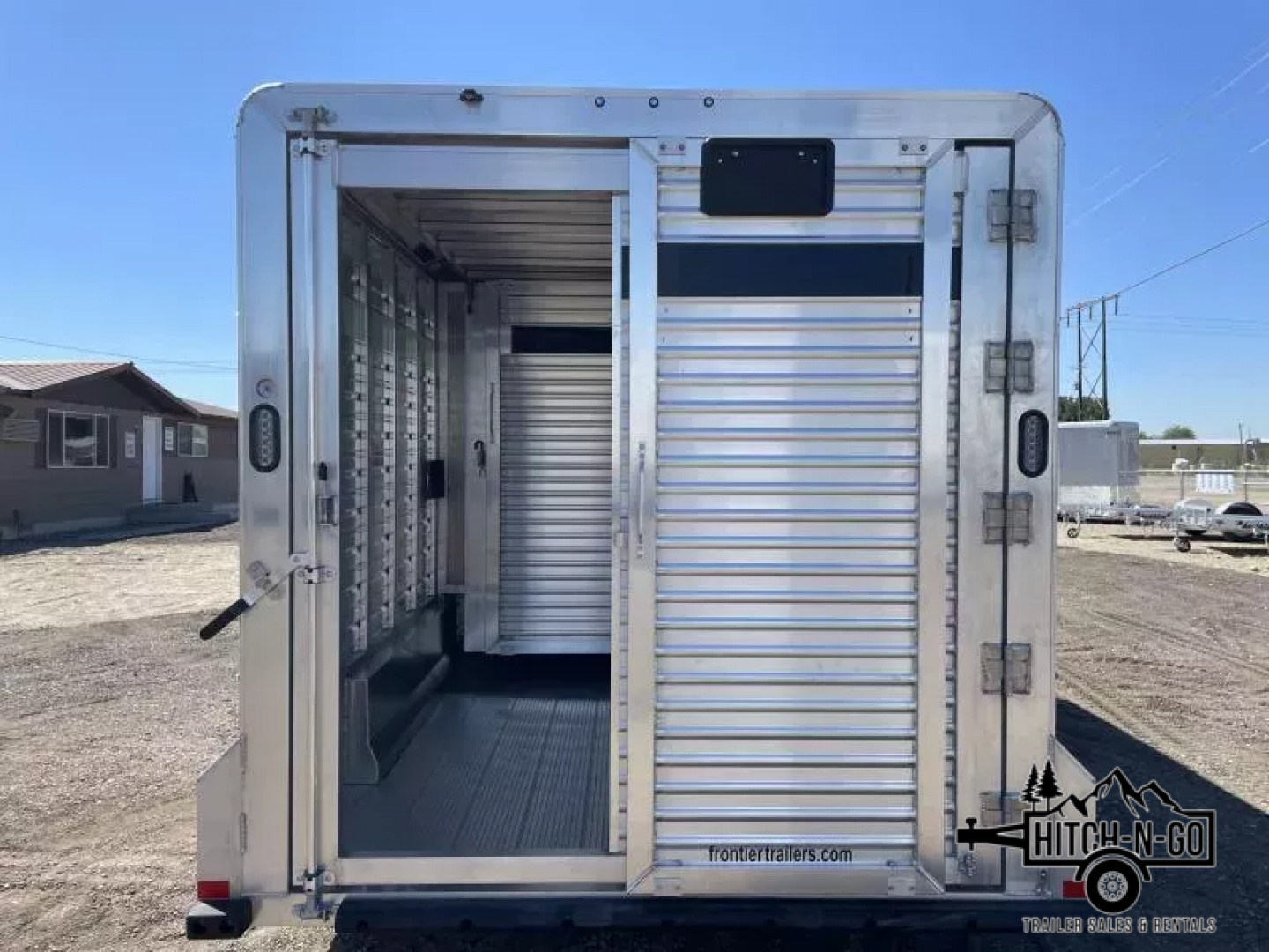 New 2025 Frontier 7.5x16' 7" Livestock Bumper Pull Stock Trailer for ...