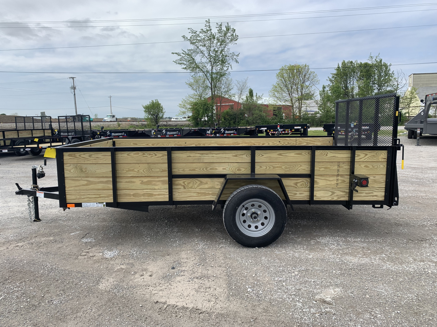 New 2026 AMO A9612WG (76" x 12') 2.9K Wood Side Utility Trailer for ...