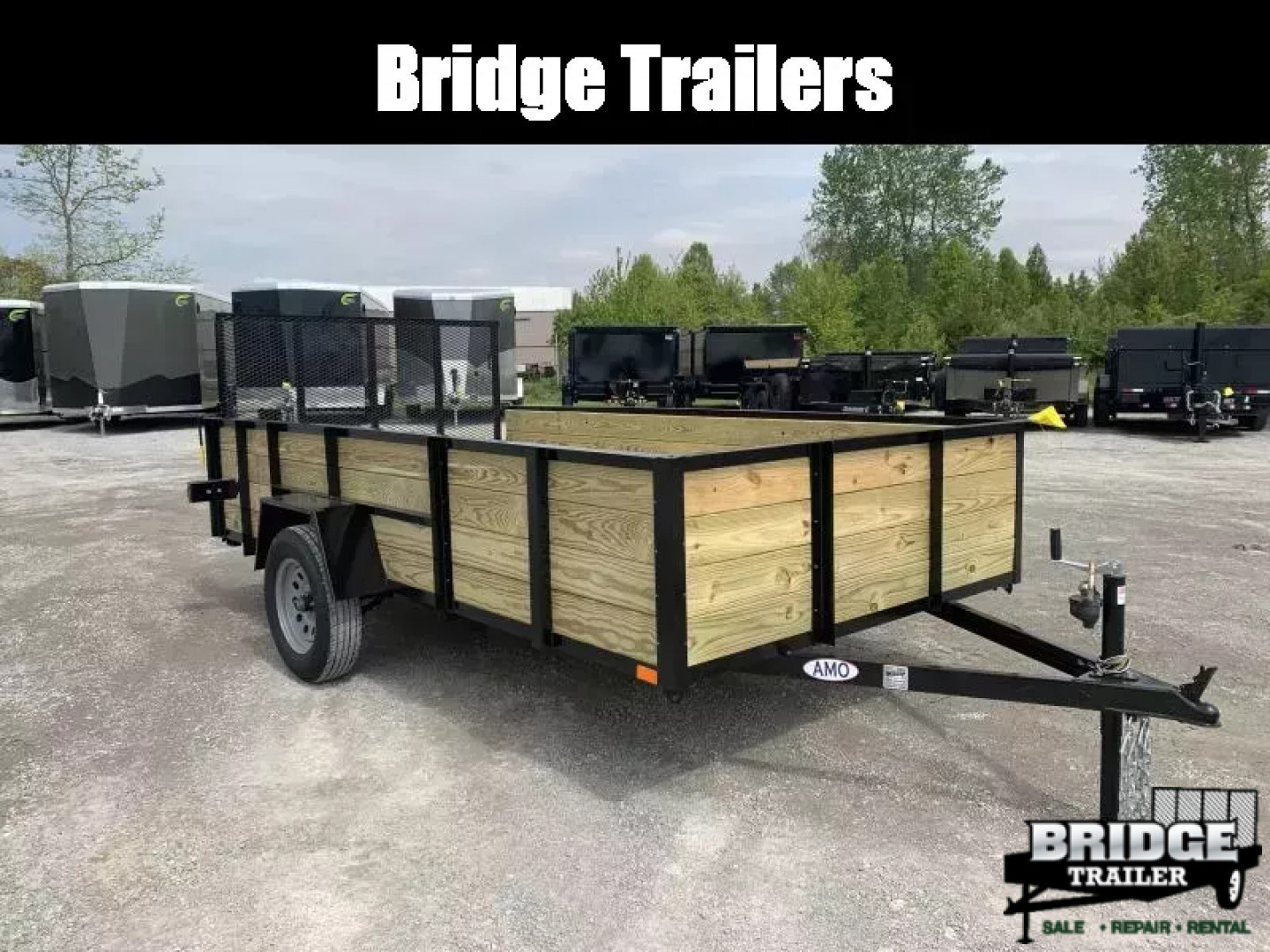 New 2026 AMO A9612XWG (82" x 12') 2.9K Highside Utility Trailer for ...